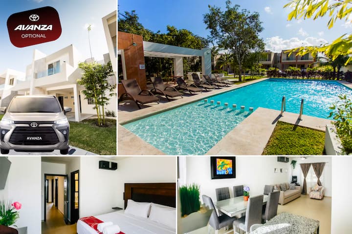 Luxury House W/car. 7 Min From Beach - Playa del Carmen