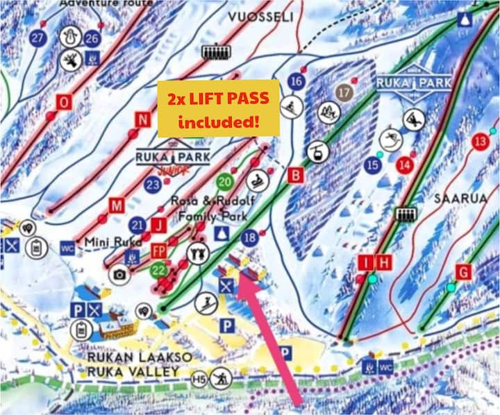 Ruka! 2x Lift Pass Inc. To Studio On The Slopes - Kuusamo