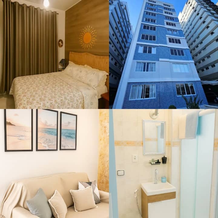 Studio Aconchegante! Prédio Frente A Praia Wifi - Santos