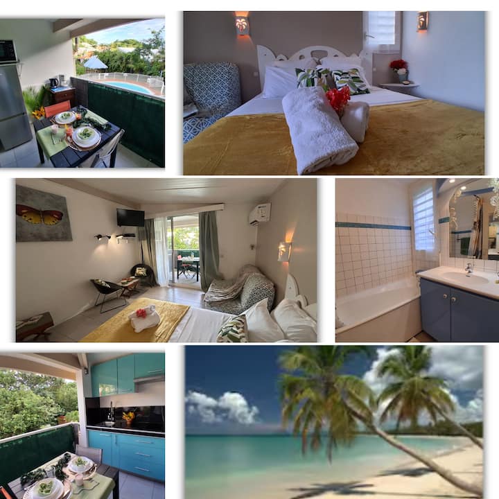 Love Nest*beach*swimming Pool*wi-fi*air Conditioning*well-being - 馬丁尼克