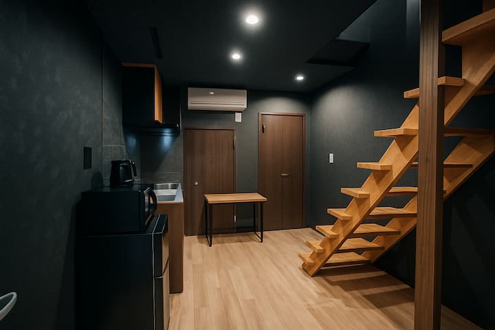 新大阪駅まで1駅 1分   なんば駅まで14分、京都駅まで24分、ベッド4台/4名/乾燥機/清潔 - 이타미시