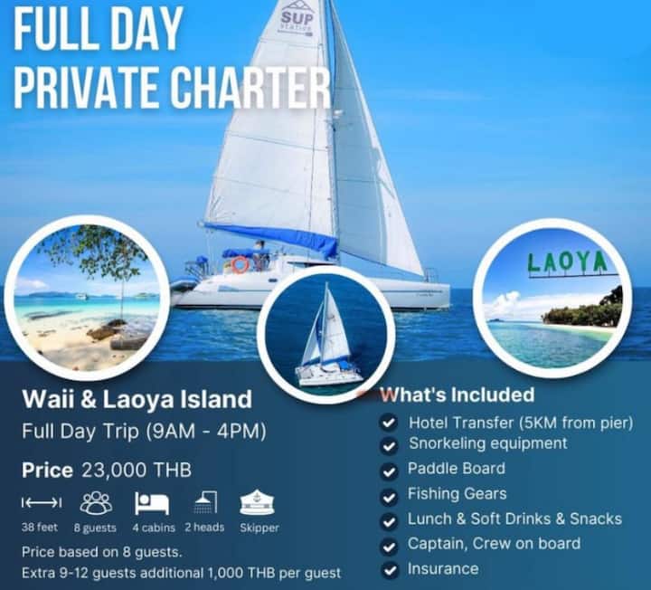 Private Catamaran, Sailing Snorkeling Fishing - Ko Chang