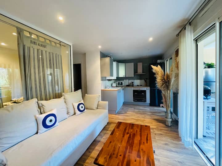 Sunny Full Furnished Flat, Close To The Beach - Mandelieu-la-Napoule