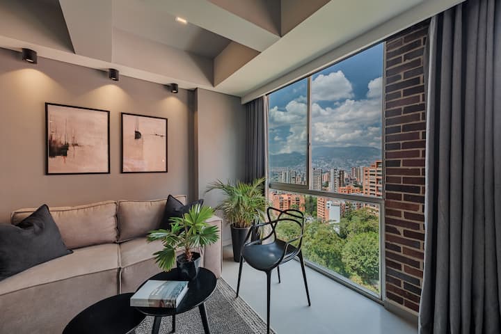 Loft Poblado Near Evryt -With Ac-great Views 15 Fl - Medellín