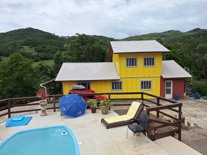 Casa Amarela Natureza, Praia, Descanso E Lazer - Garopaba