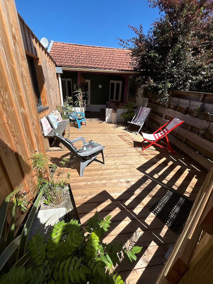 Plage à Pied  Terrasse Privée  Parking  4 Pers - Lacanau