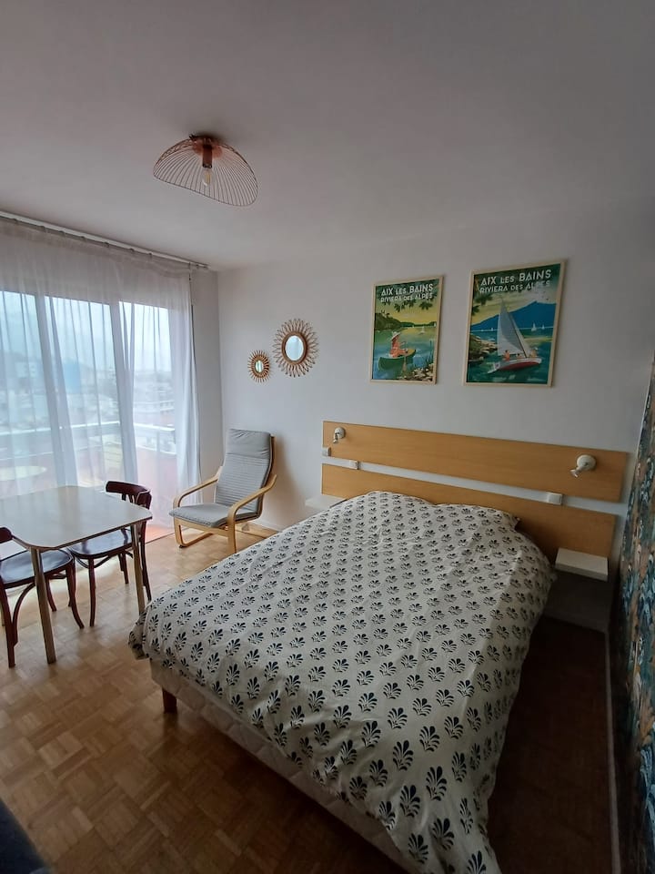 Studio + Parking Hyper Centre- Calme- Thermes -Vue - Aix-les-Bains