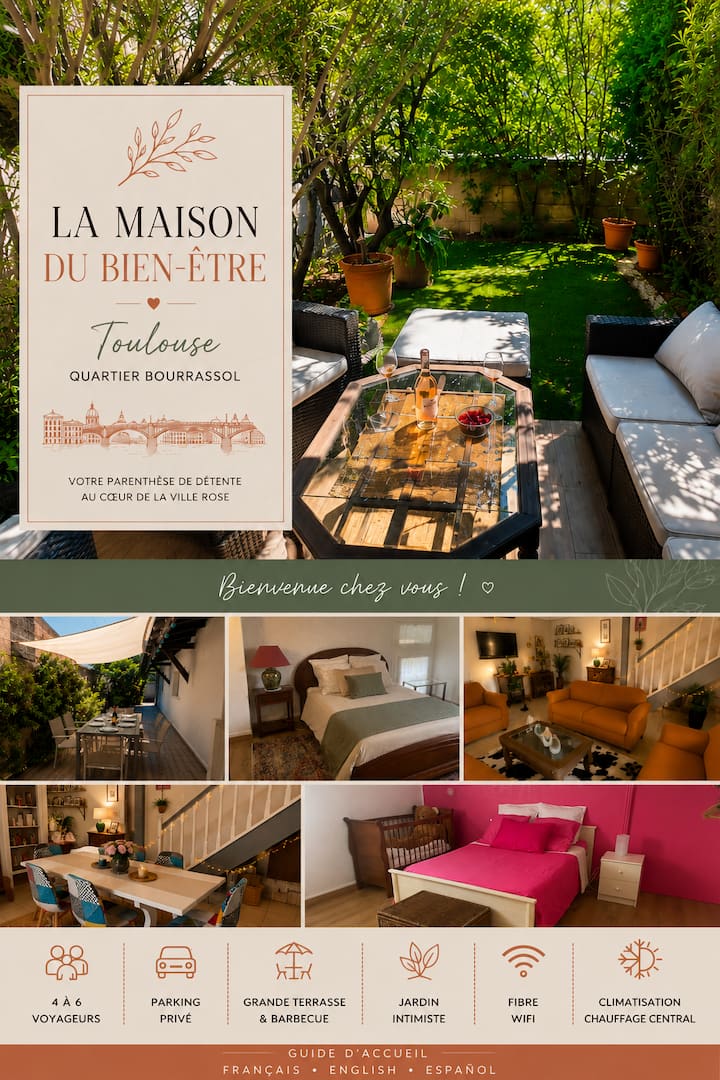 Maison Jardin/clim/parking Proche Centre - Toulouse
