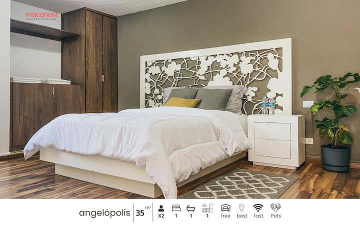 Cozy Suite With Garden & Parking In Angelopolis - Puebla