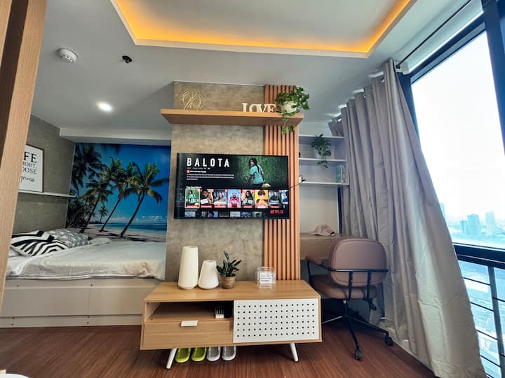 Modern Industrial Studio W/city View In Ortigas. - Fülöp-szigetek