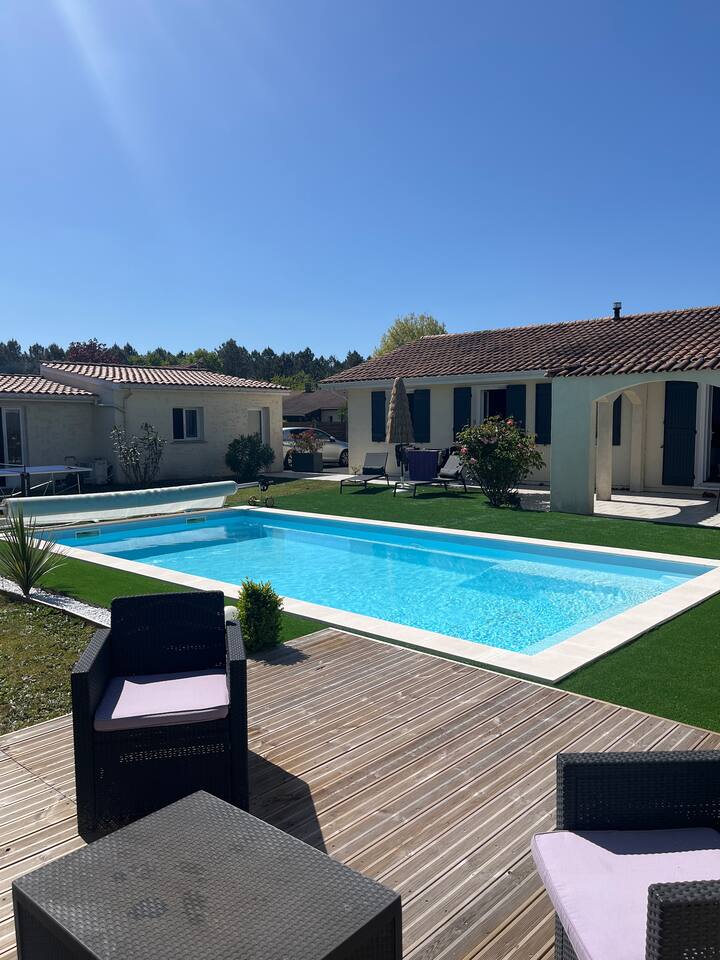 Maison Avec Piscine Chauffée Bordeaux / Arcachon - Marcheprime