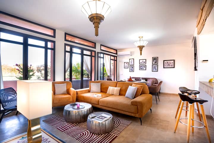 Magnifique F3. Grande Terrasse. Piscine Golf - Marrakech