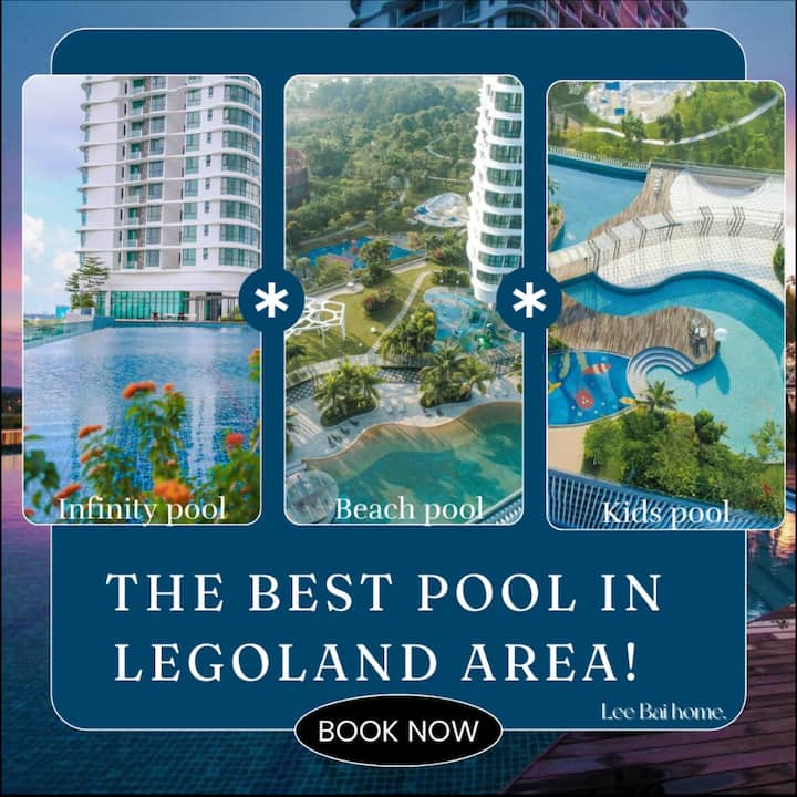 12★ 3mins To Legoland ★14 Bed★1000mb/s ★Netflix - Malaysia