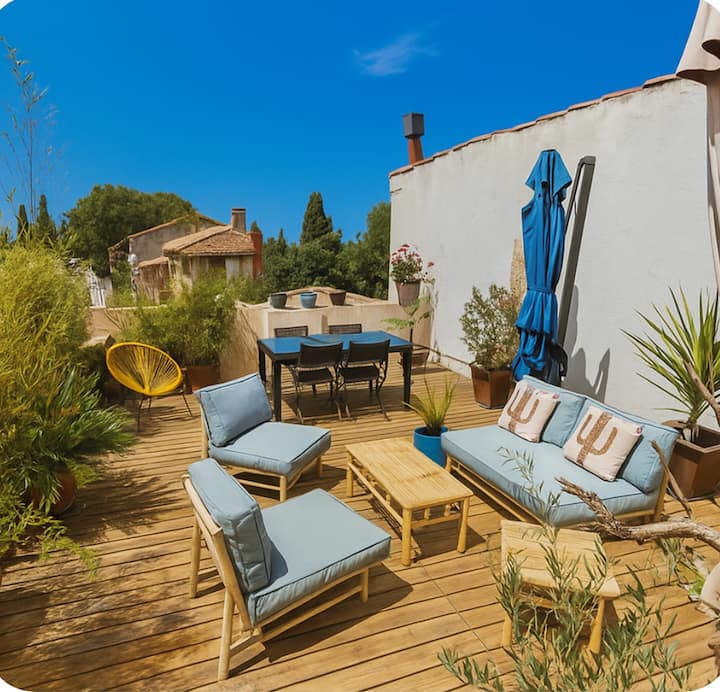 Vaste Maison De  Ville  Gde Terrasse Garage Privé - Béziers