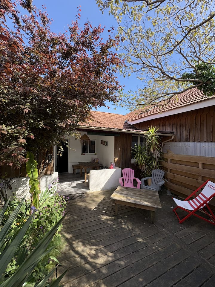 Jardin Et Terrasse, Plage à Pieds+parking Gratuit - Étang de Lacanau