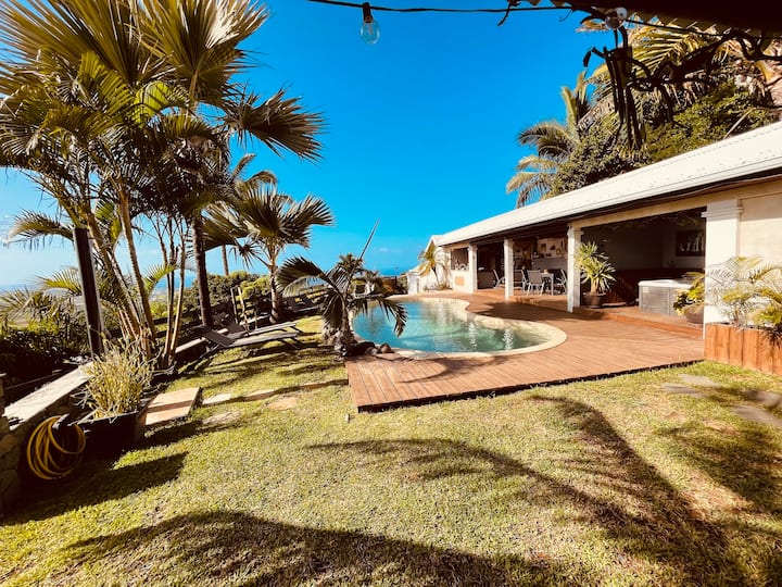 Paradis Lé La Bungalow Bananier Vue Sur L’océan - La Réunion