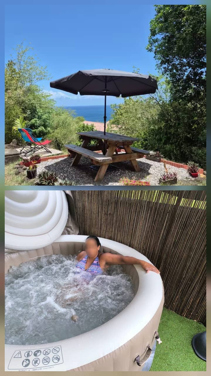 F2 Vue Mer Avec Jacuzzi à Petite Anse
Plage à 300m - Les Anses-d'Arlet