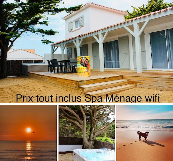 Villa Pinata🌵spa Et Plage À 50 M ! Logement Entier - Brem-sur-Mer