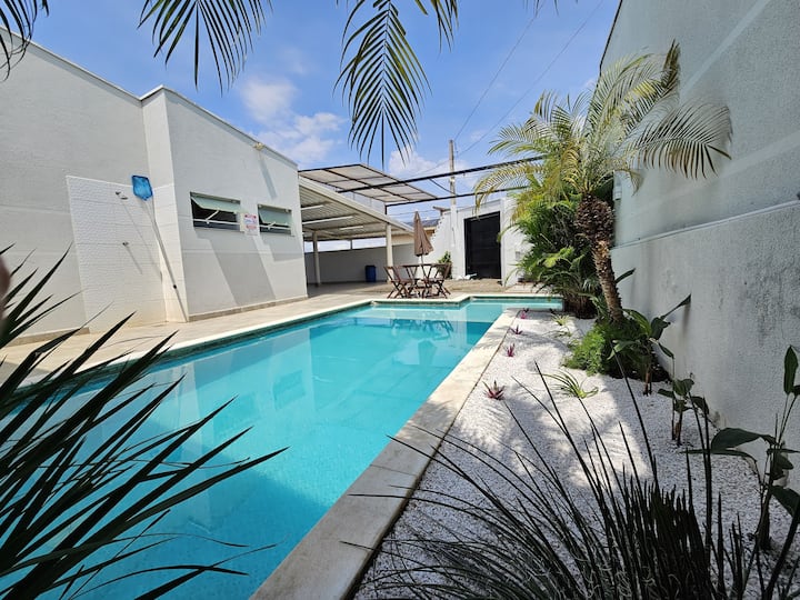Bela Casa Piscina Aquecimento Solar Em Americana - Americana