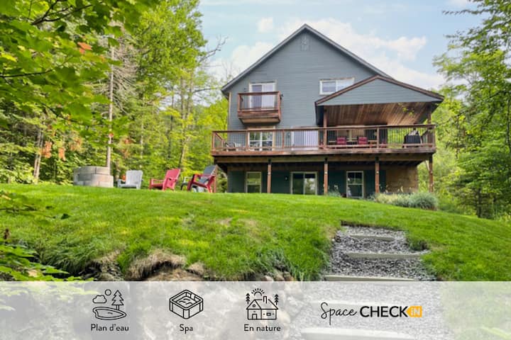 L'exode Au Ruisseau | Spa | Lac | Billard | Ac - Laurentides