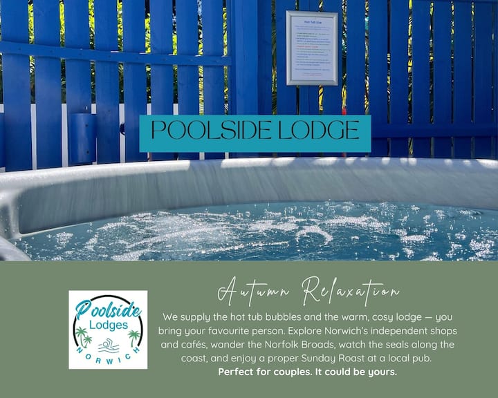 Poolside Lodges Norwich: Poolside Private Hot Tub - Norfolk