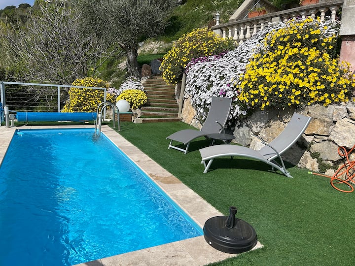 Maison Vue Panoramique Avec Piscine Privé. - Èze