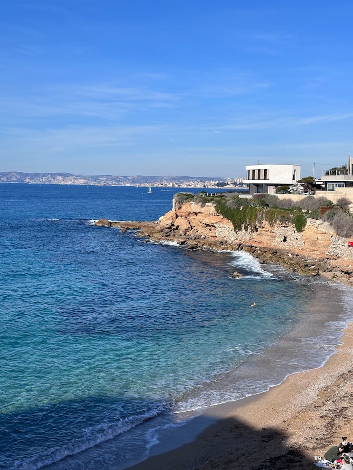 Maison Bord De Mer - Plages de Marseille Prado