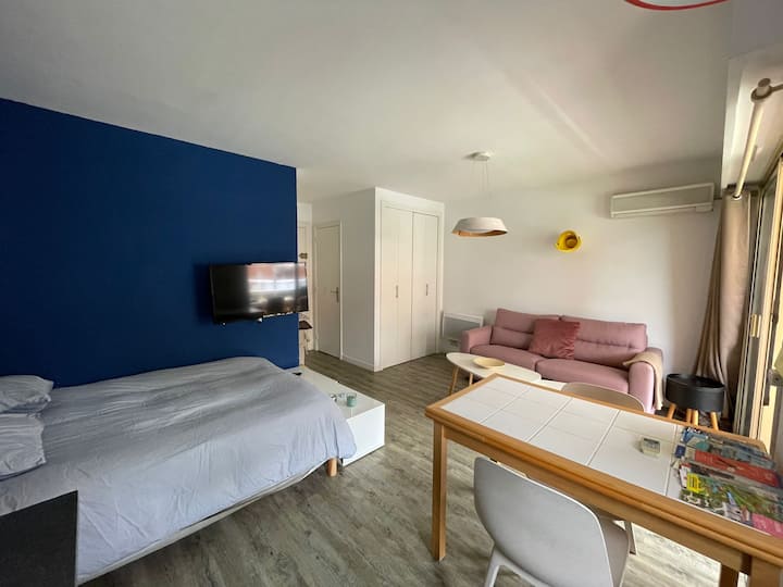 Très Beau Studio à 100m Plage + Parking Privé - Cros de Cagnes