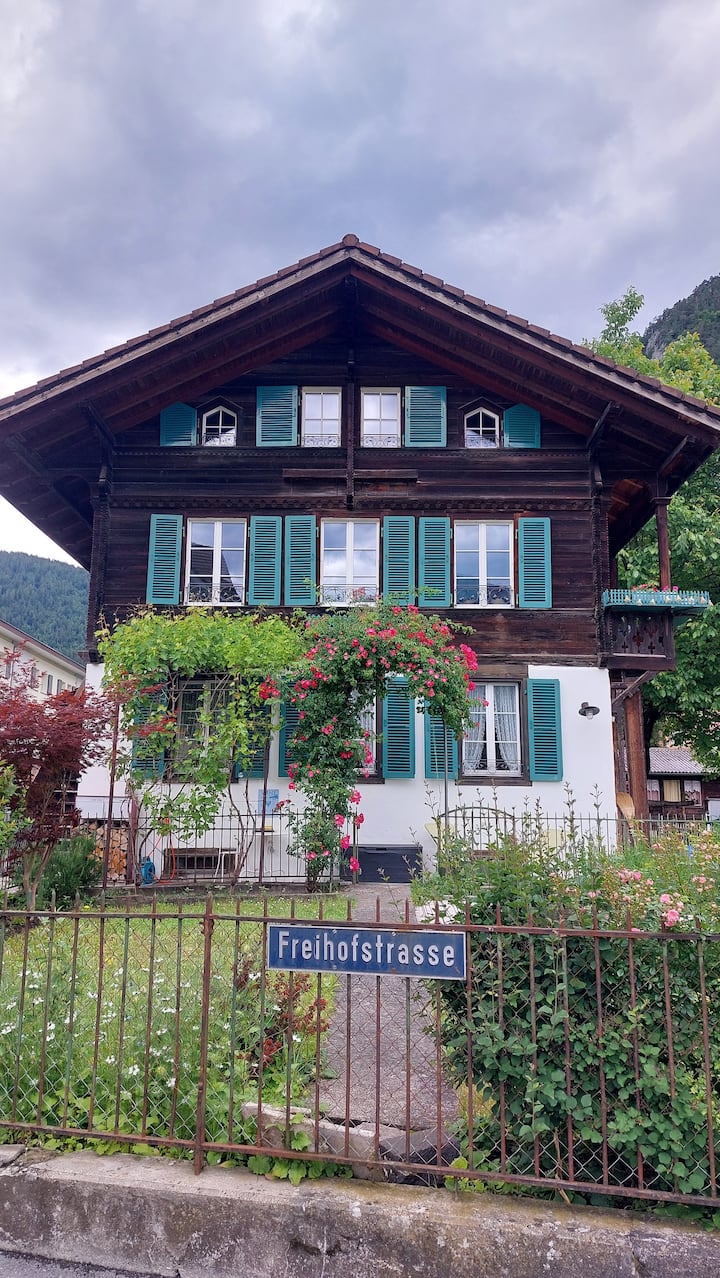 Typical Swiss Chalet, With View Of The Jungfrau - Interlaken