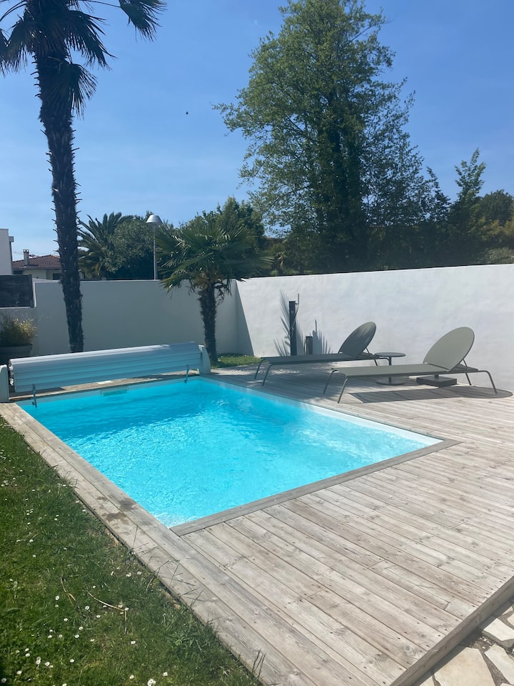 Côte Basque, Anglet, Maison 7 Pers Avec Piscine - Bayonne