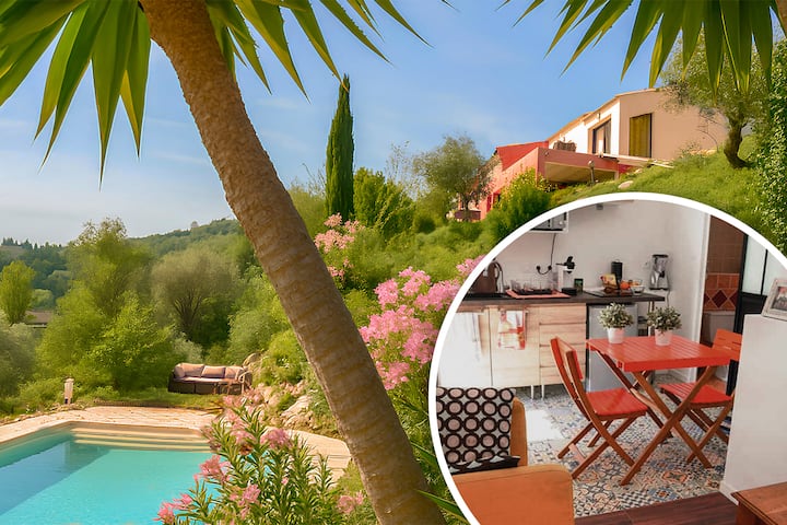 Terrasse & Vue Dans Villa (Studio) - Villacarros - Carros