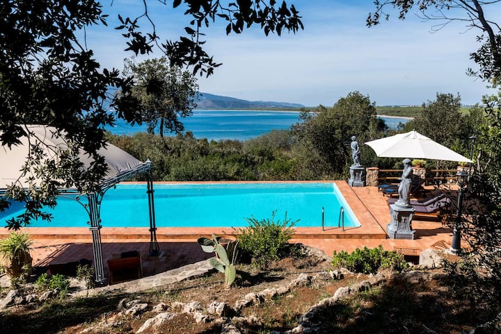 Villa Vista Mare Con Piscina - Orbetello
