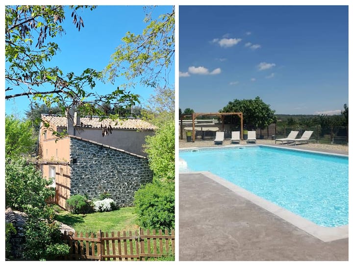 Gîte Rural Avec Piscine Et Animaux, Idéal Famille - Ardèche