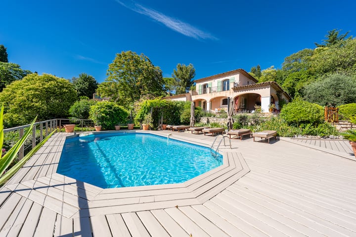 Villa Standing, Clim, Calme, Piscine, Pour 10 - Grasse