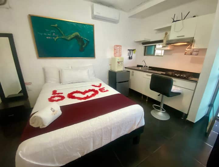 Room10+cocineta+baño+minisplit+terraza/3kmcatedral - Guadalajara