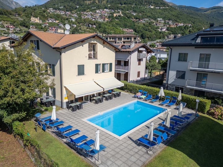 Attic Apartment With Pool Near The Beach Up To 4 - Domaso