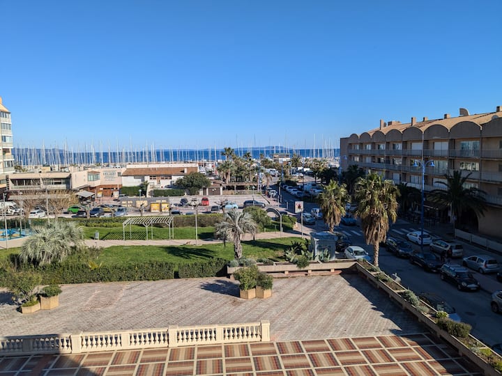 Hyères Port, Vue Mer, Studio 4 Pers, Clim, Parking - Plage de l'Almanarre