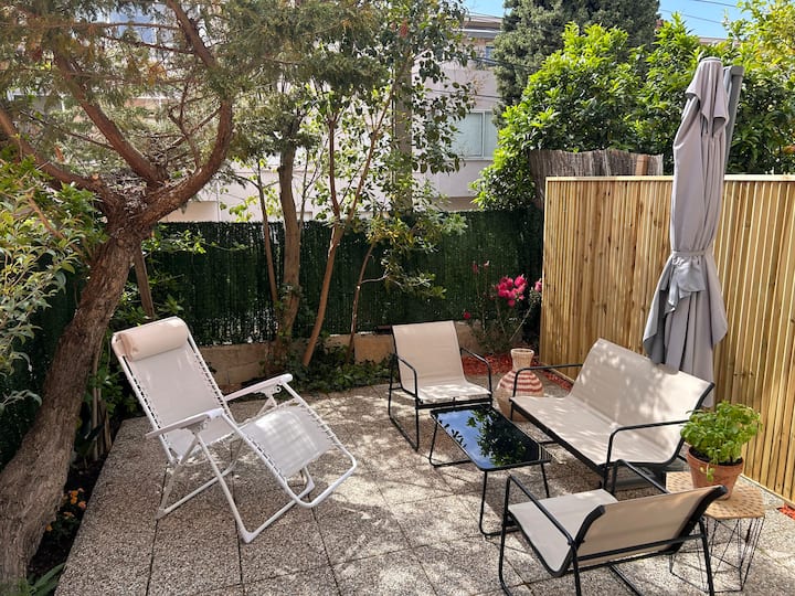Studio Jardin, à 150 M De La Plage Bonnegrace - Six-Fours-les-Plages