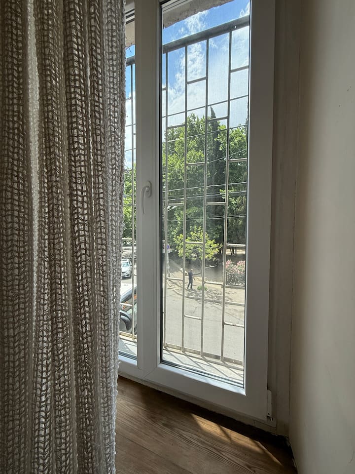 Node In Italian Courtyard | 01 Balcony & Park View - Tbilisi