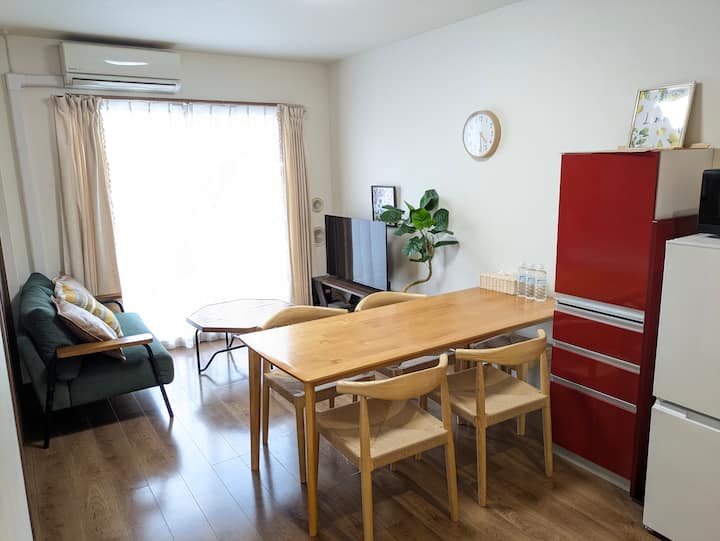 S4新宿直通15分商店街/駅徒歩1分/max7名5ベット/3ldk貸切55㎡/エレベーターwifi有 - Nakano