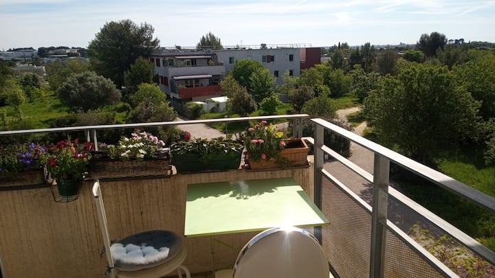 T2 Calme à Montpellier, Très Jolie Vue - Juvignac