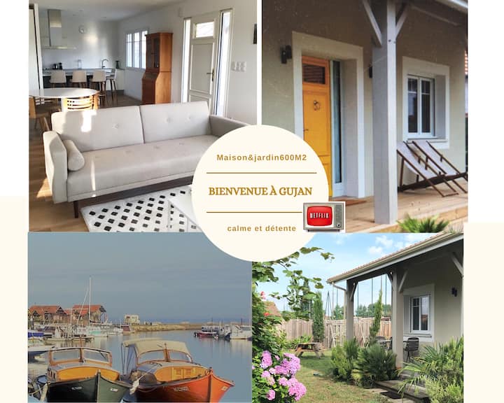 Calme & Détente Jardin 600m2 Netflix Bien éQuipée. - Gujan-Mestras