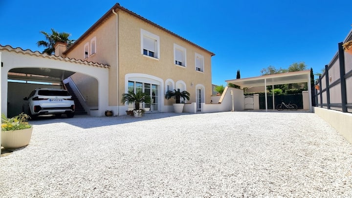 Luxurious 1st Floor Very Beautiful Villa 200m Beach Panoramic Terrace Quiet Carport - Argelès-sur-Mer