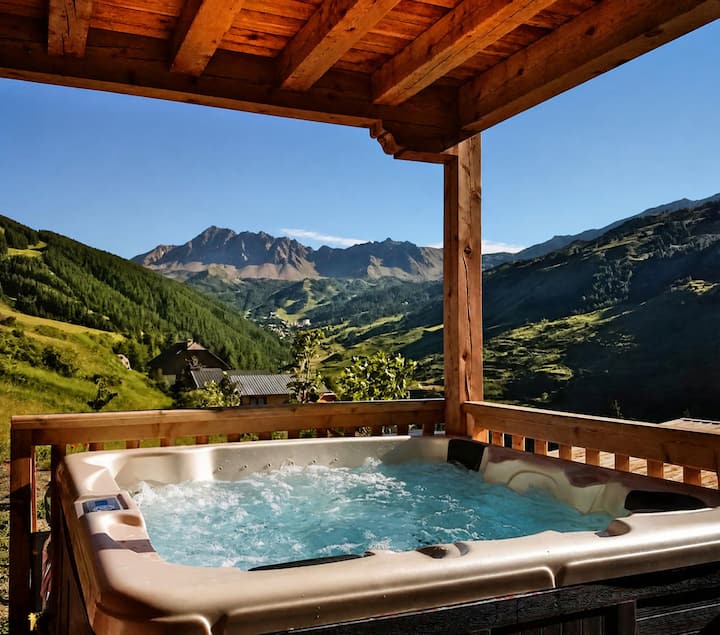 Chalet Avec Spa, Sauna Et Vue Montagne à Vars - Guillestre