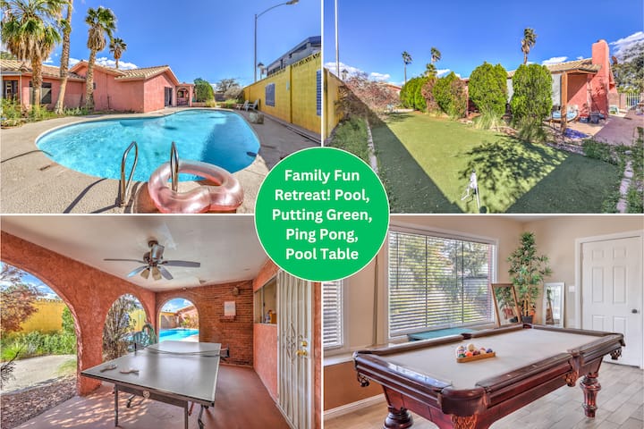 Family Fun! Pool, Putting Green, Ping Pong - Las Vegas, NV