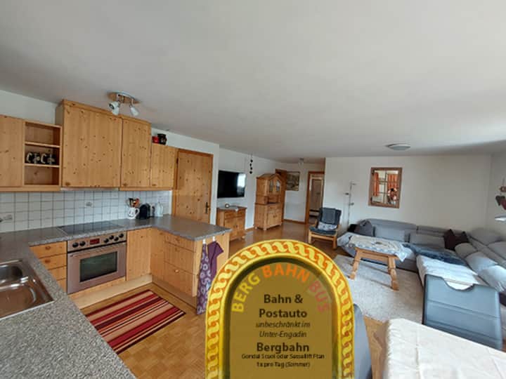 Ferienhof Pua In Sent - Obergeschoss
3 1/2 Zi-whg. - Sent