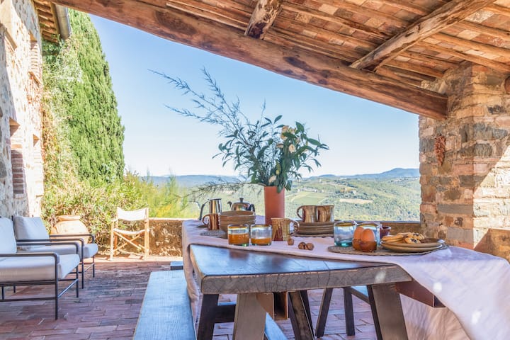 Dream House In Tuscany, With Amazing View And Pool - Radda in Chianti