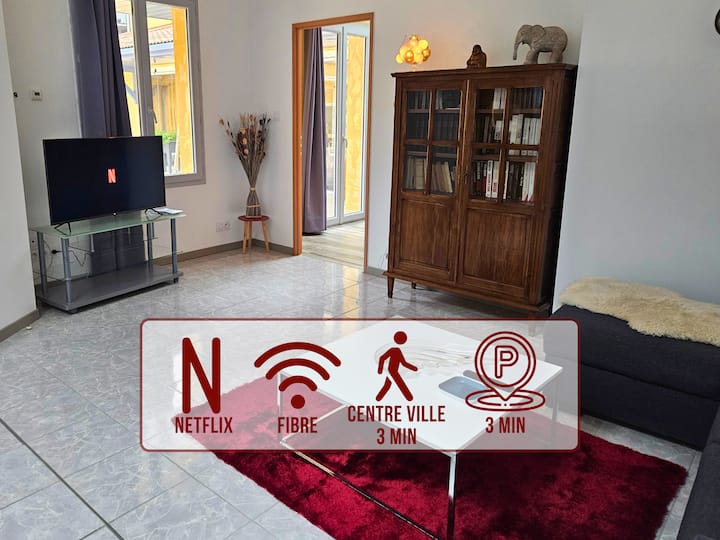 Idéal Pro•calme&confort•parking•wifi Fibre•netflix - Viriat