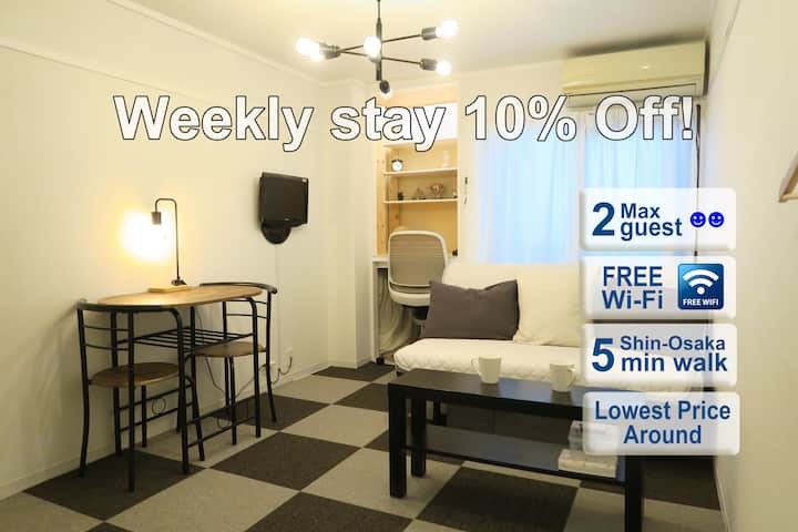 35★cheapest★5min Walk Shin-osaka Sta.★max 4 Guests - Itami