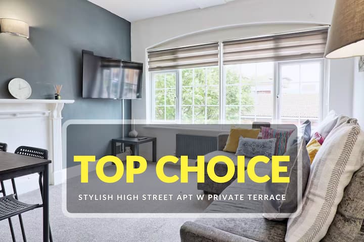 Stylish High Street Apt W/ Private Terrace - Romford